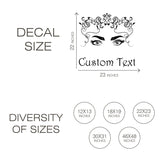 Personalized Vinyl Sticker of Eyes with Severe Look and Vintage Patter ...